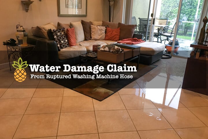 Water Damage Claim From Ruptured Washing Machine Hose • Tropical ...